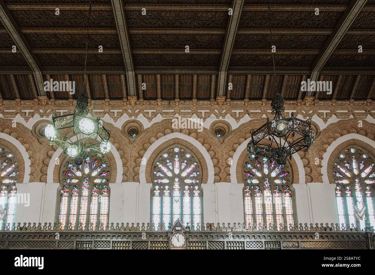 The interior architecture of Toledo train station in Spain, showcasing ...