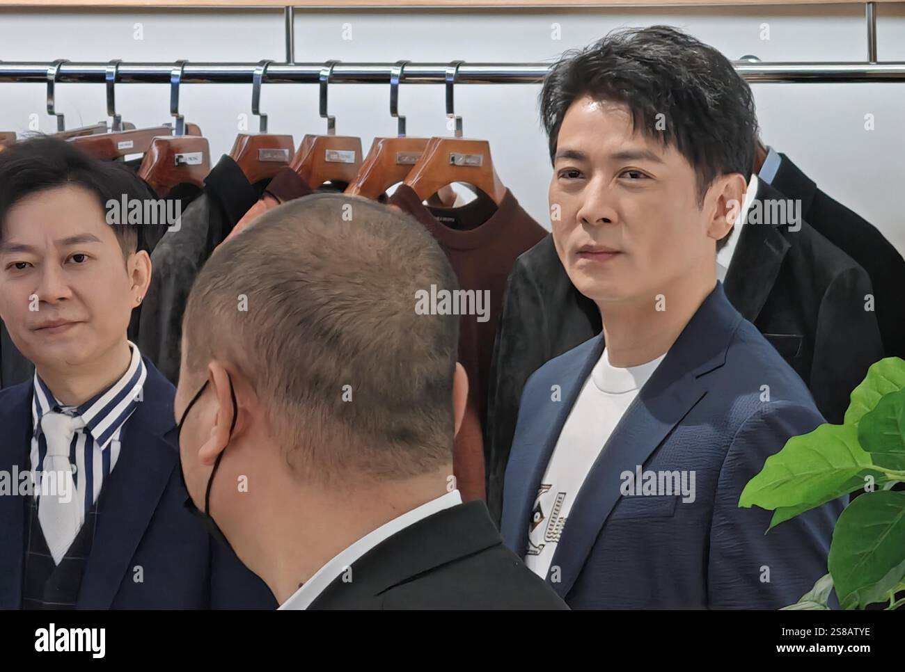 Chinese actor and singer Bao Jianfeng attends an activity in Wuhan City ...