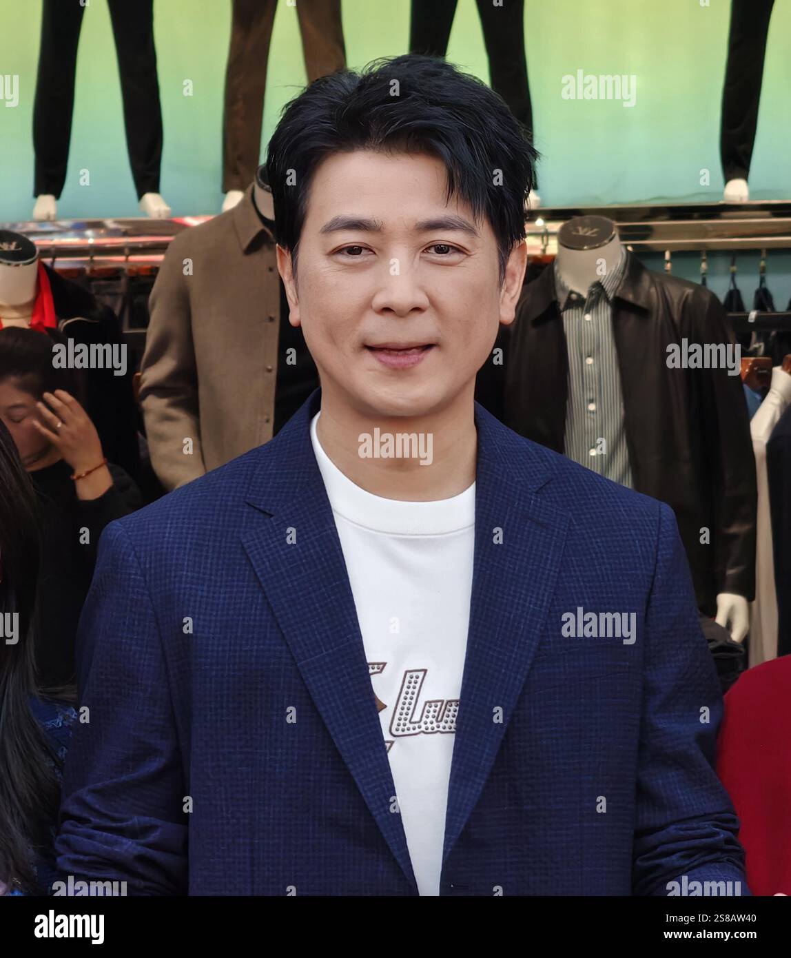Chinese actor and singer Bao Jianfeng attends an activity in Wuhan City ...