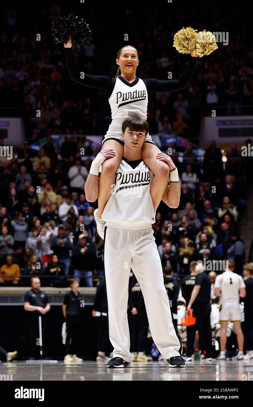 WEST LAFAYETTE, IN - JANUARY 21: Purdue Boilermakers Cheerleaders ...