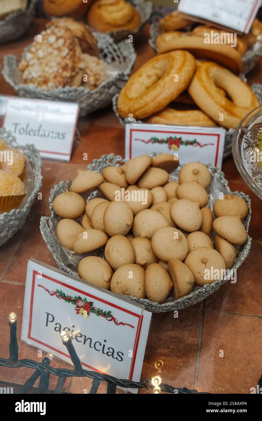 A display of various traditional Christmas sweets in Spain Stock Photo ...