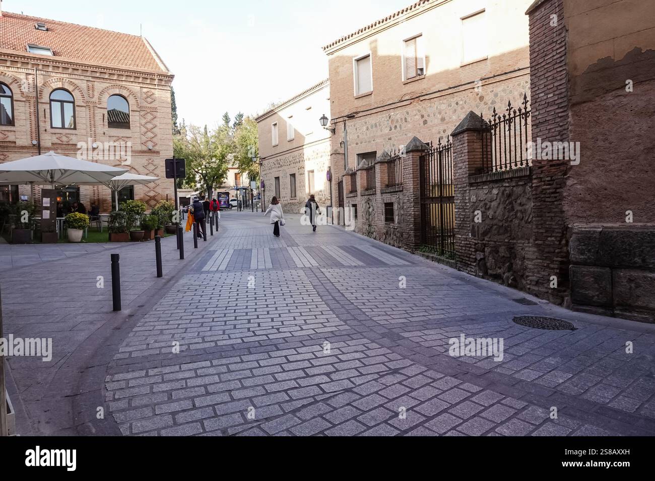 The Jewish quarter in Toledo, Spain, is a historic area with narrow ...