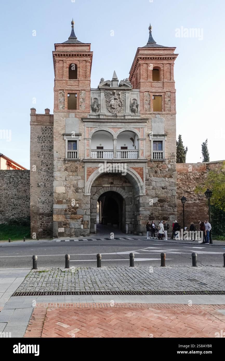 Description: Historic stone gate with four towers, medieval arch ...