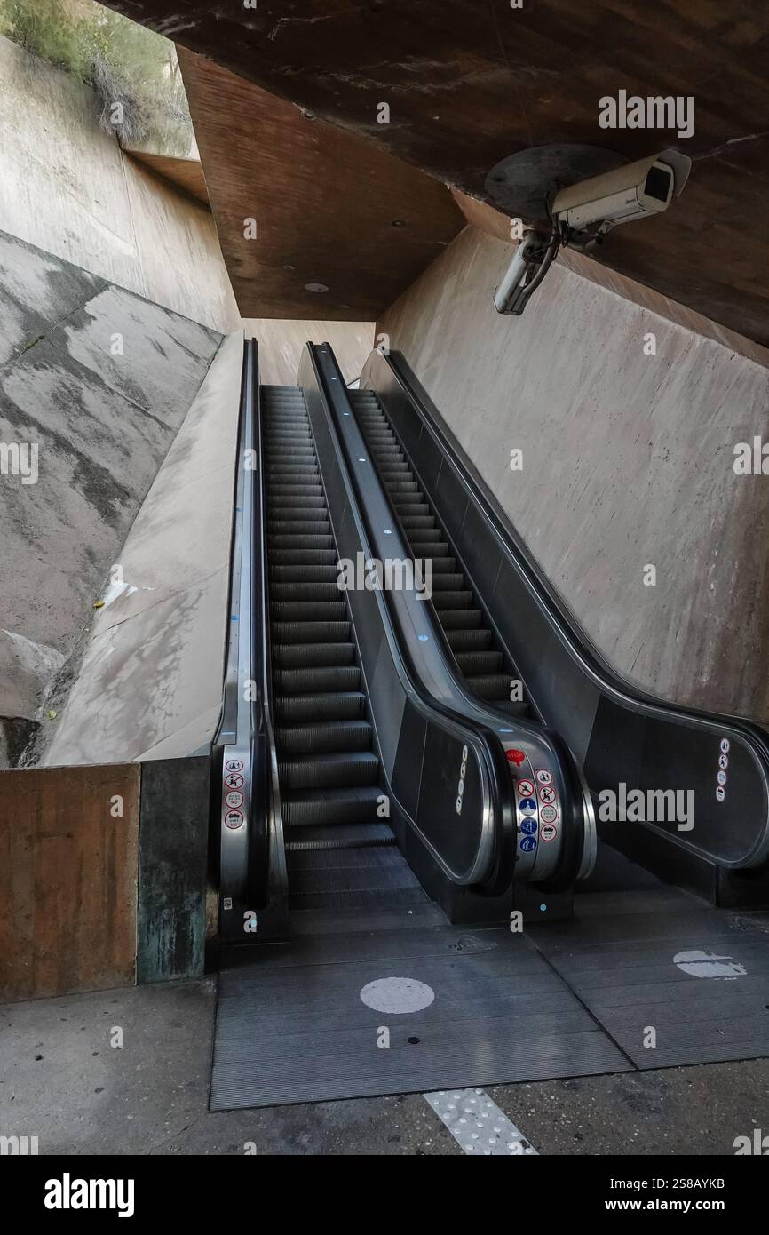 Modern escalators providing access to Toledo's historic center Stock ...