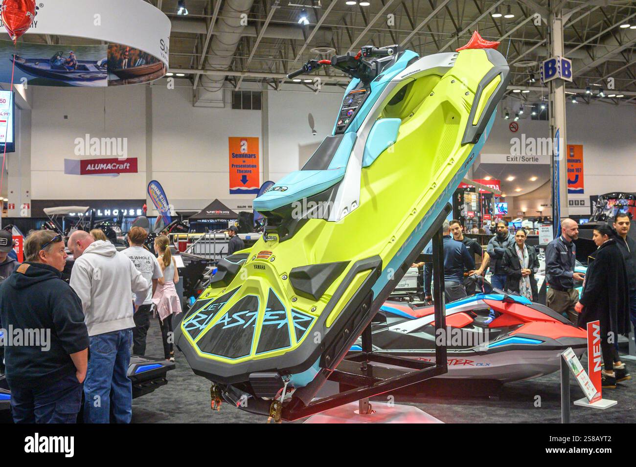 Toronto, ON, Canada – January 18, 2025: Display of personal watercraft ...