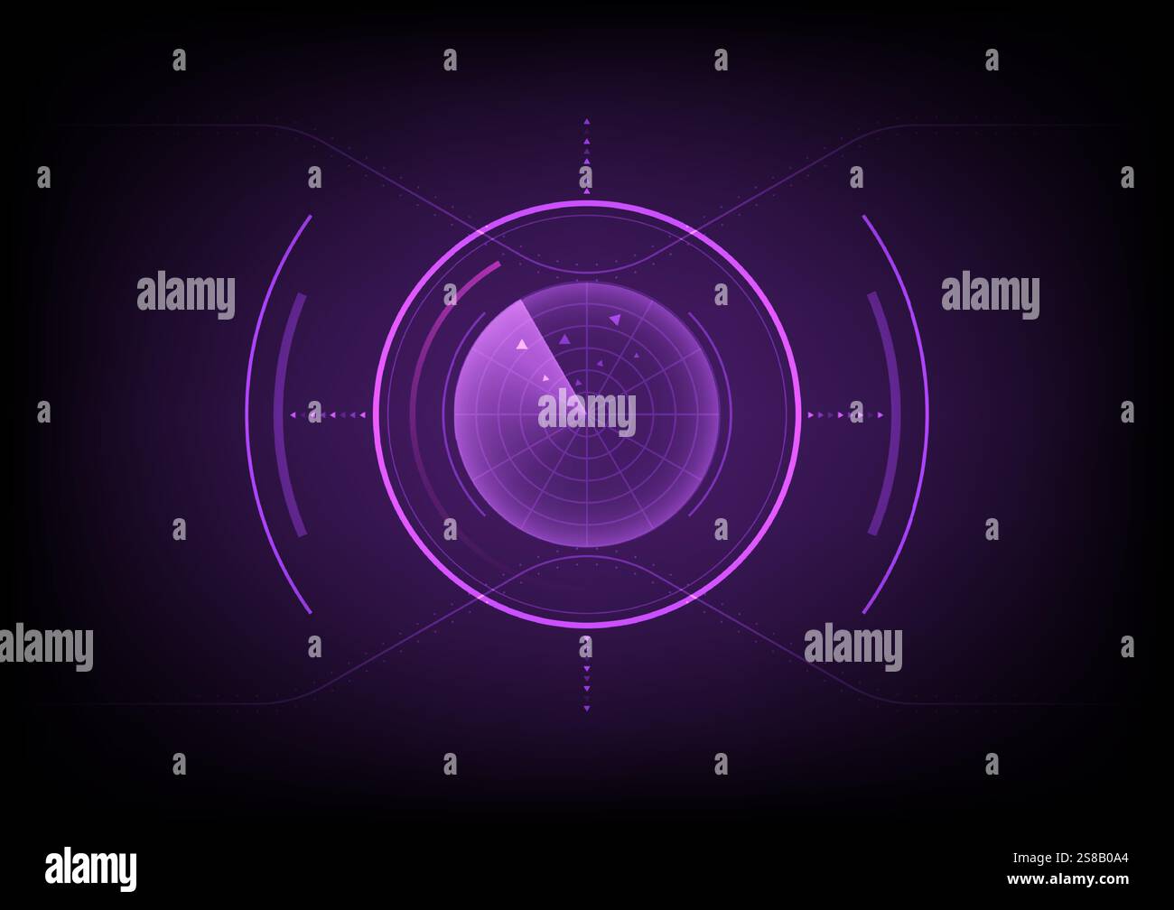 Abstract background with navigator communication radar, stock vector ...