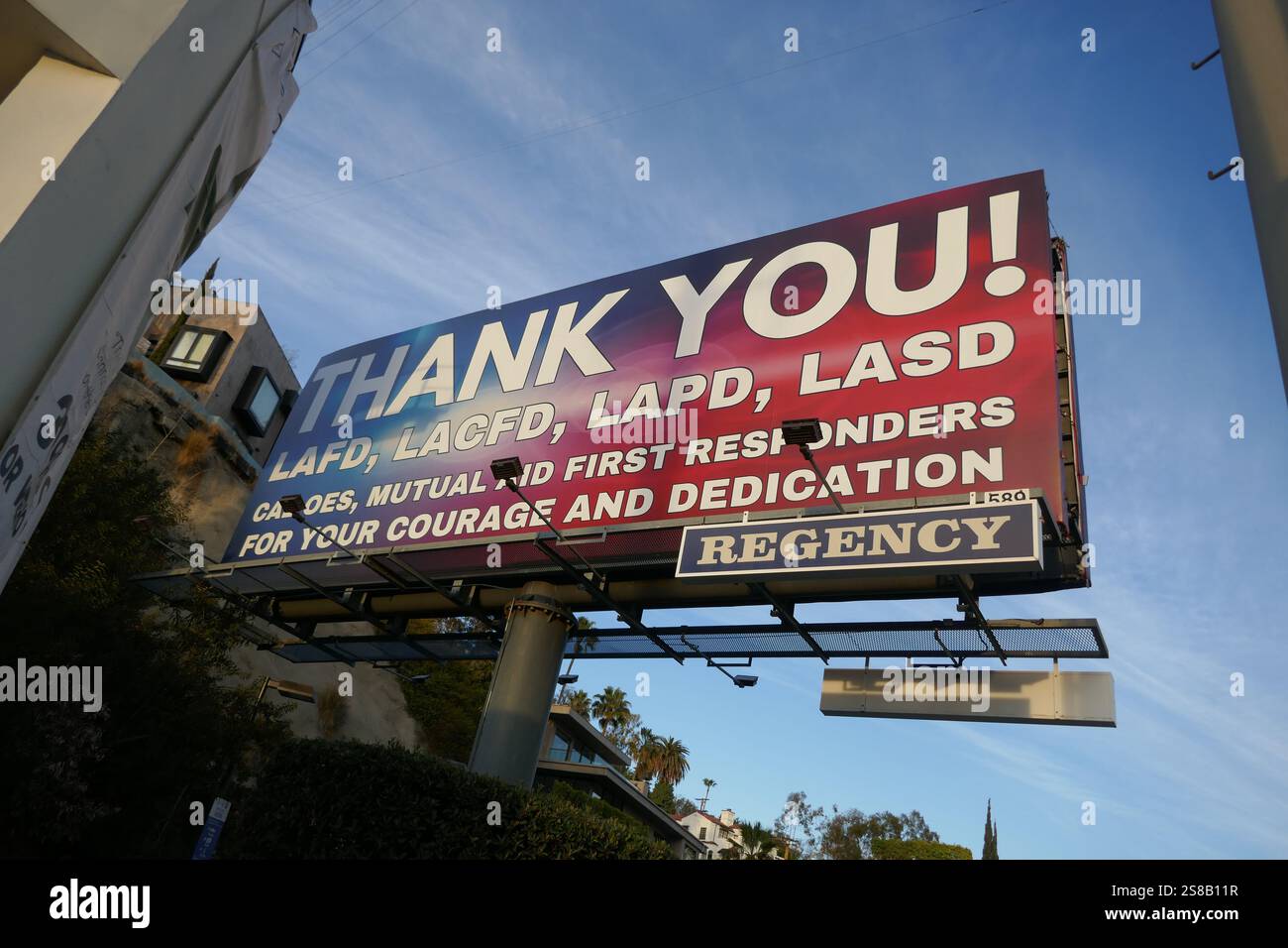 Los Angeles, California USA 21st January 2025 Thank You LAFD Los ...
