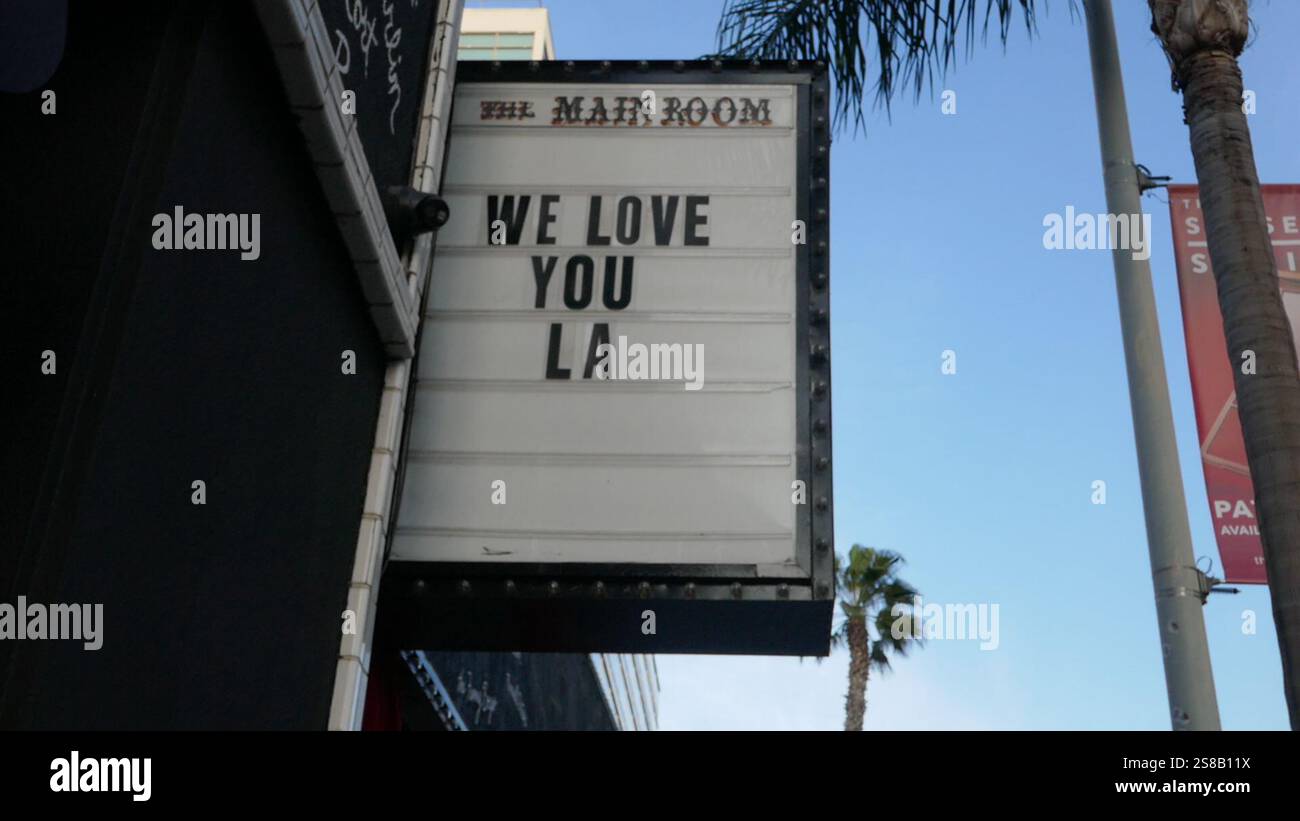 Los Angeles, California USA 21st January 2025 We Love You LA Marquee at ...