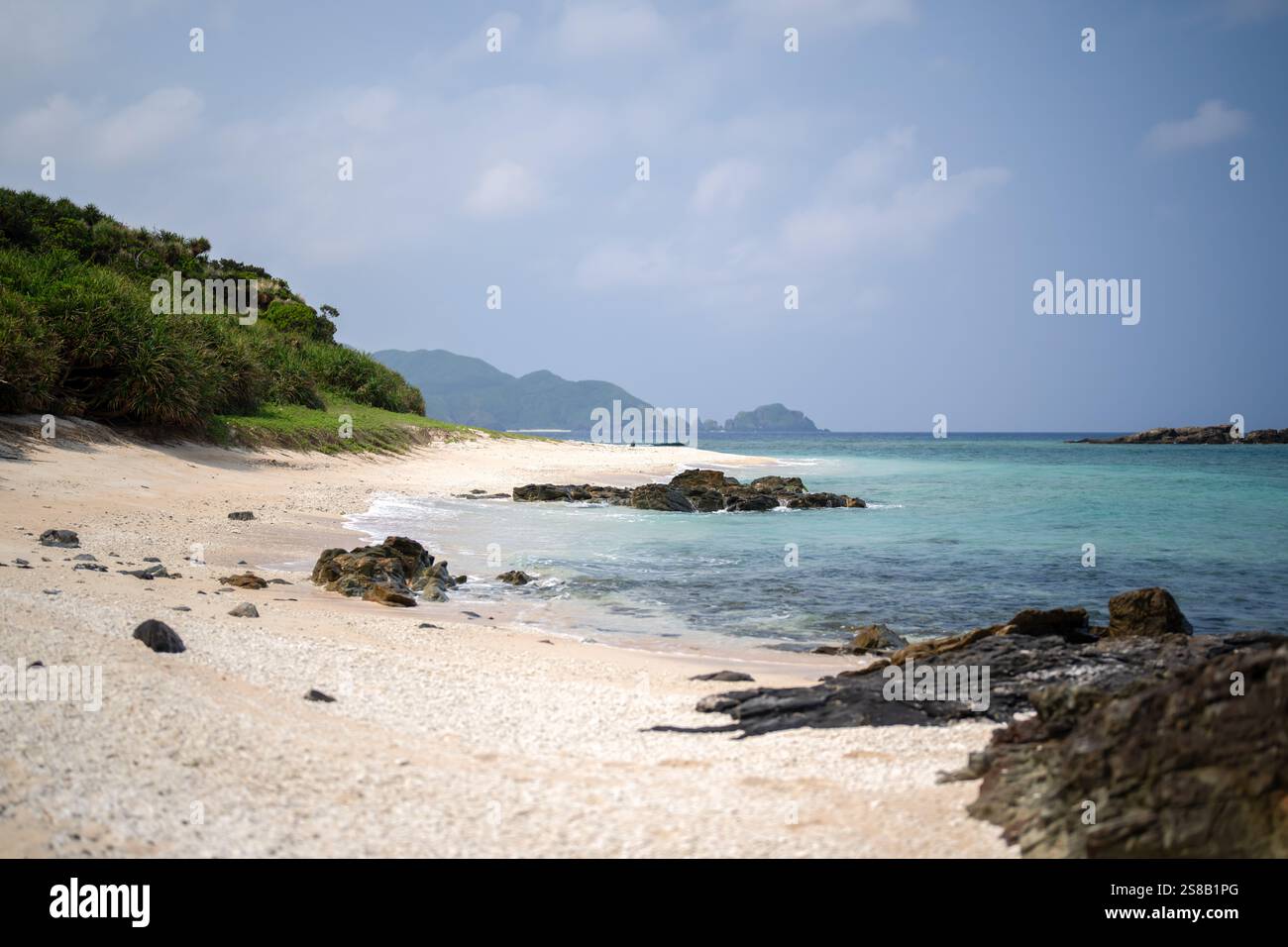 Empty seaside in spring at Aka Island, Zamami Village, Okinawa ...