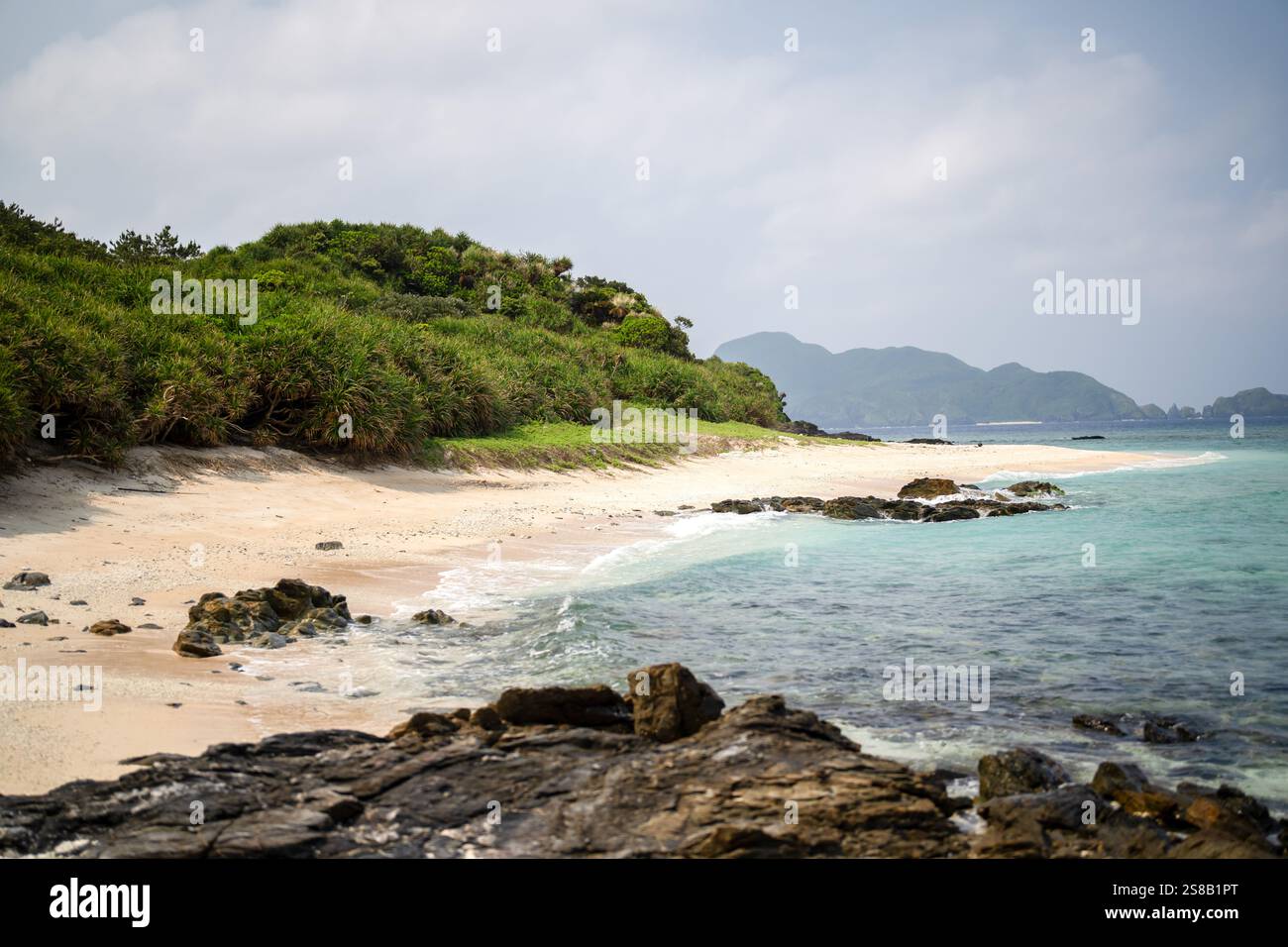 Empty seaside in spring at Aka Island, Zamami Village, Okinawa ...