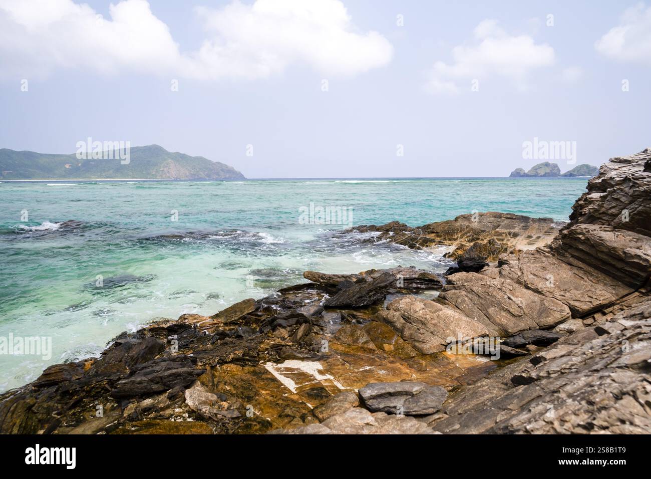 Empty seaside in spring at Aka Island, Zamami Village, Okinawa ...
