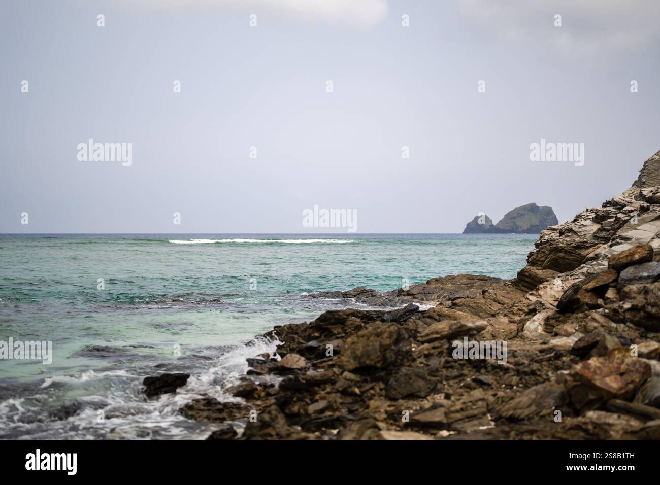 Empty seaside in spring at Aka Island, Zamami Village, Okinawa ...