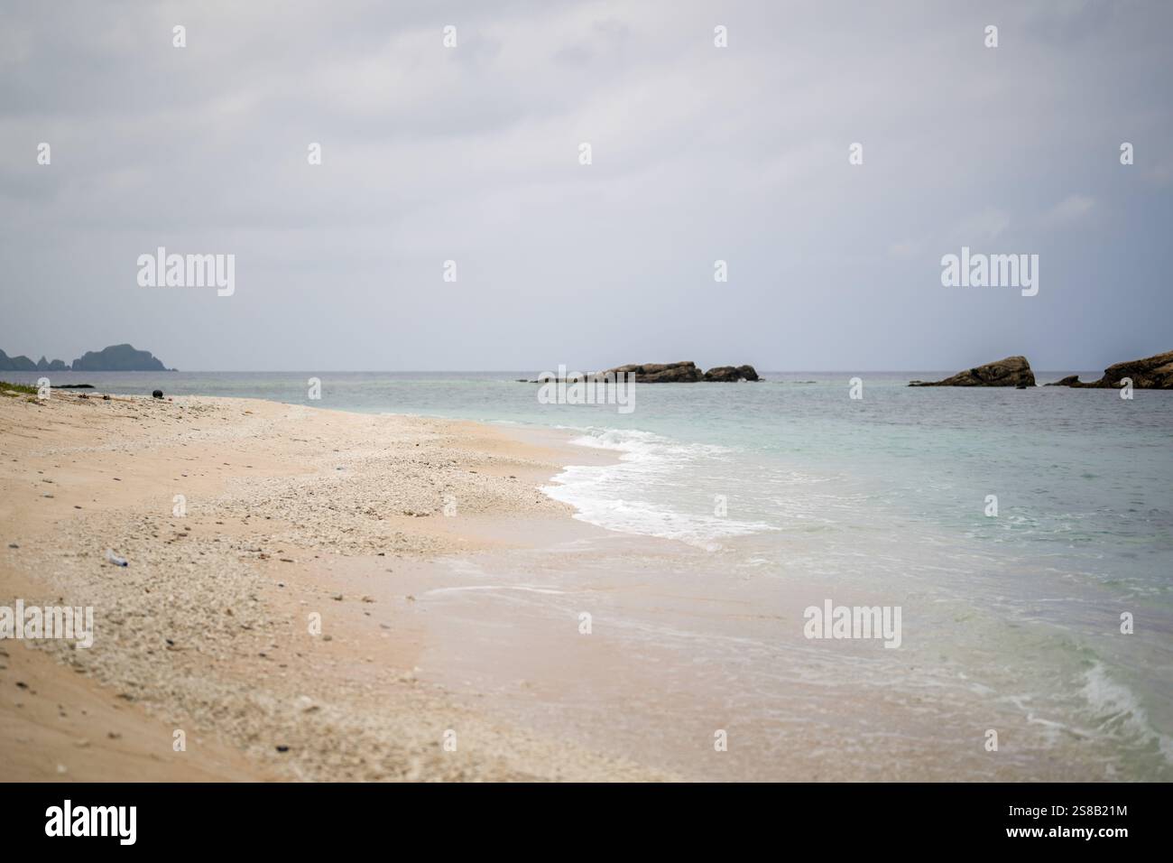 Empty seaside in spring at Aka Island, Zamami Village, Okinawa ...