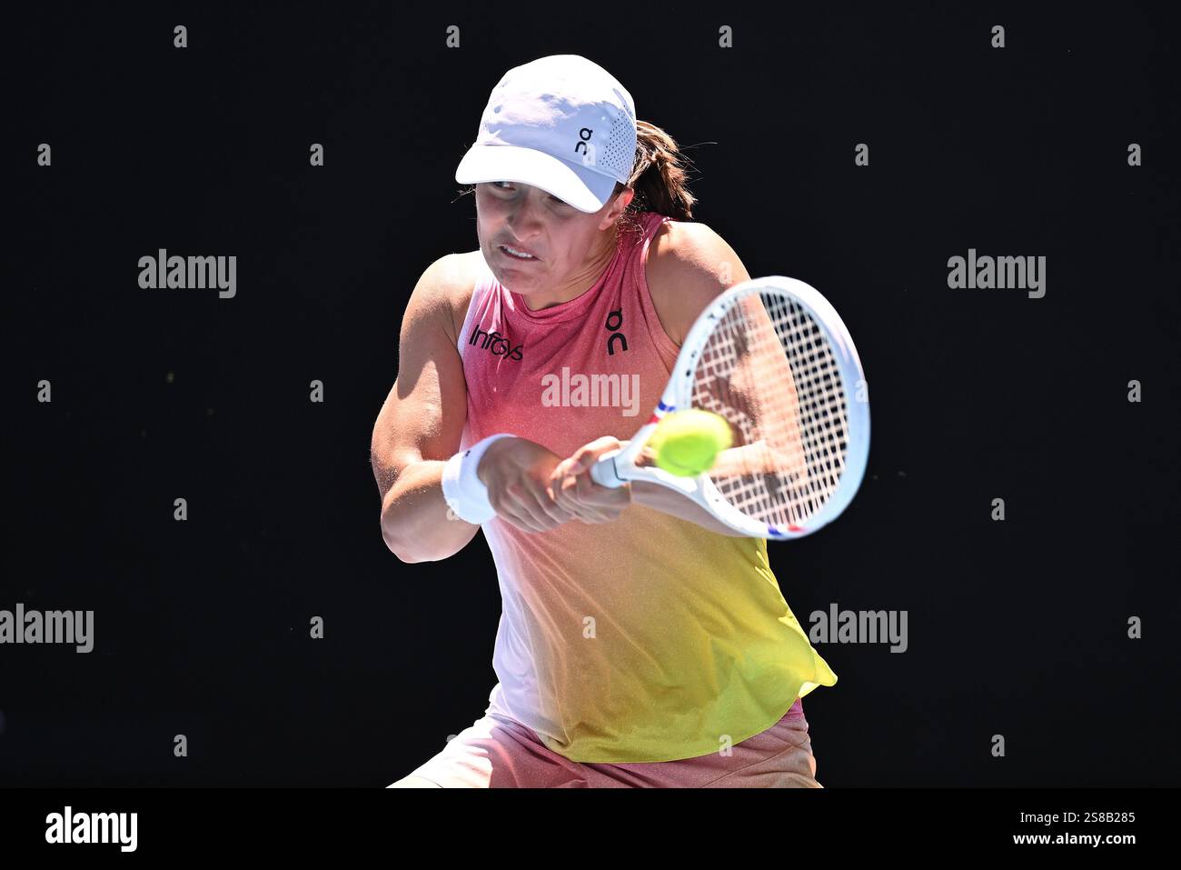 Iga Swiatek of Poland during her 1/4 final match against Emma Navarro of USA during the 2025 ...