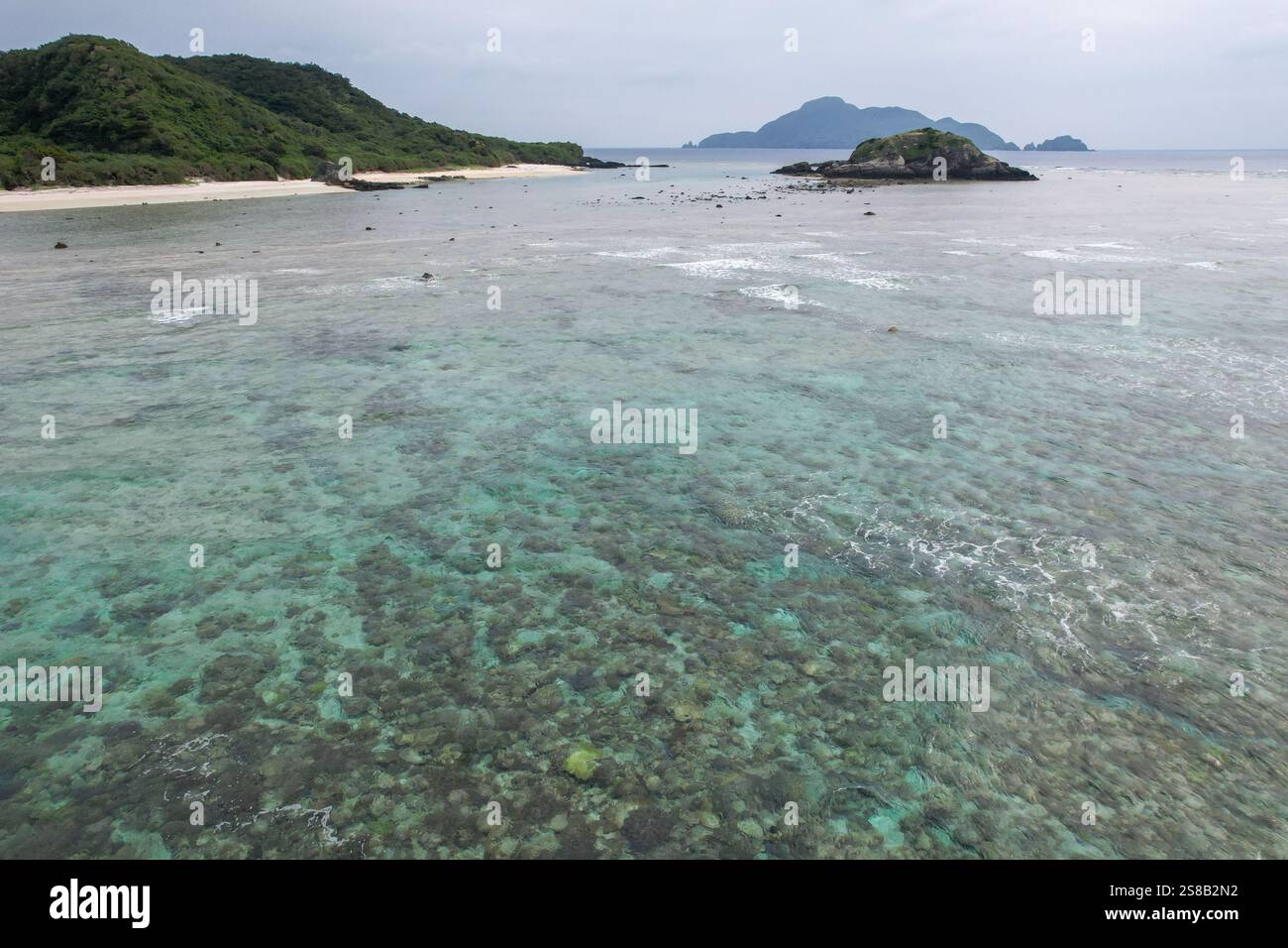 Photographing the spring seaside of Aka Island, Zamami Village, Okinawa ...