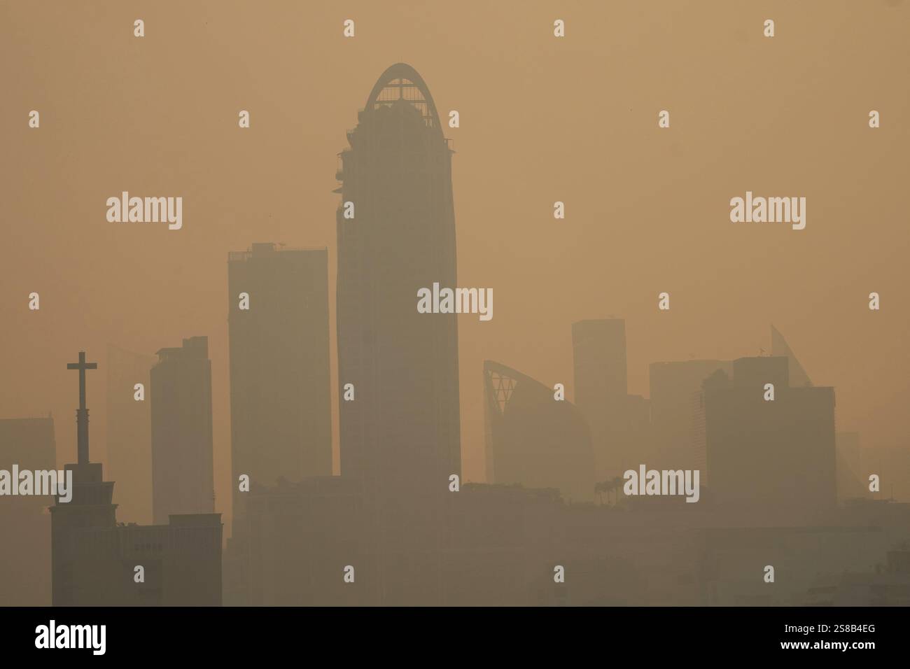 A thick layer of smog covers central Bangkok, Thailand, Wednesday, Jan ...