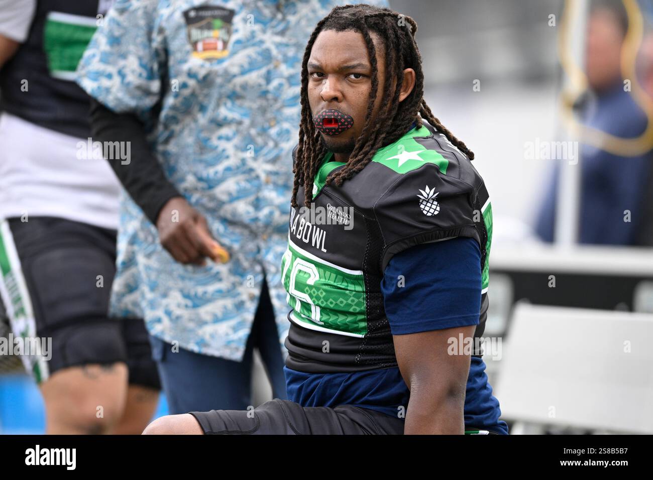 Team Aina offensive lineman Jordan Williams (76), of Georgia Tech ...