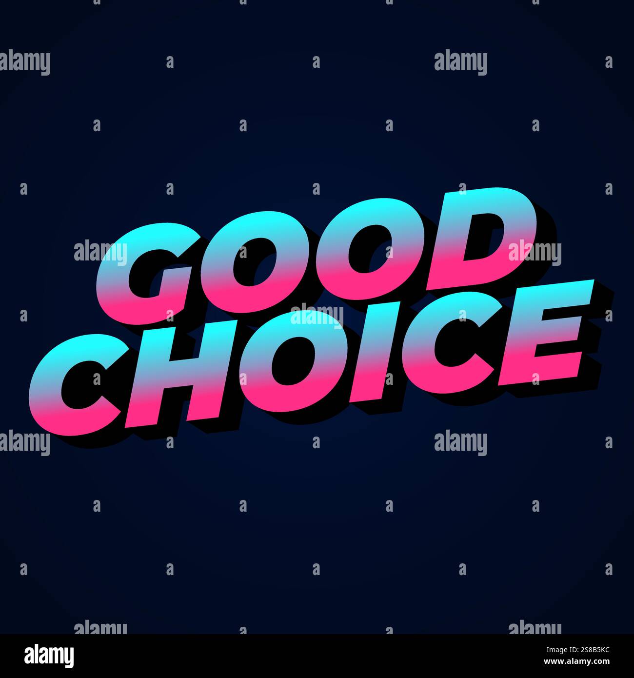 Good choice. text effect design for social media ads purpose Stock ...