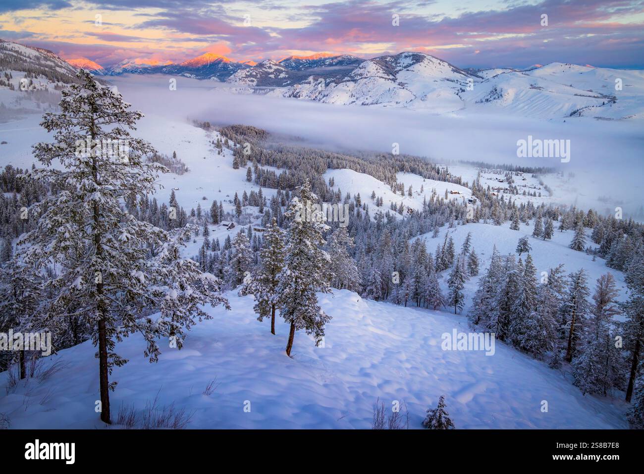 Winter Views In The Methow Valley Washington Stock Photo Alamy