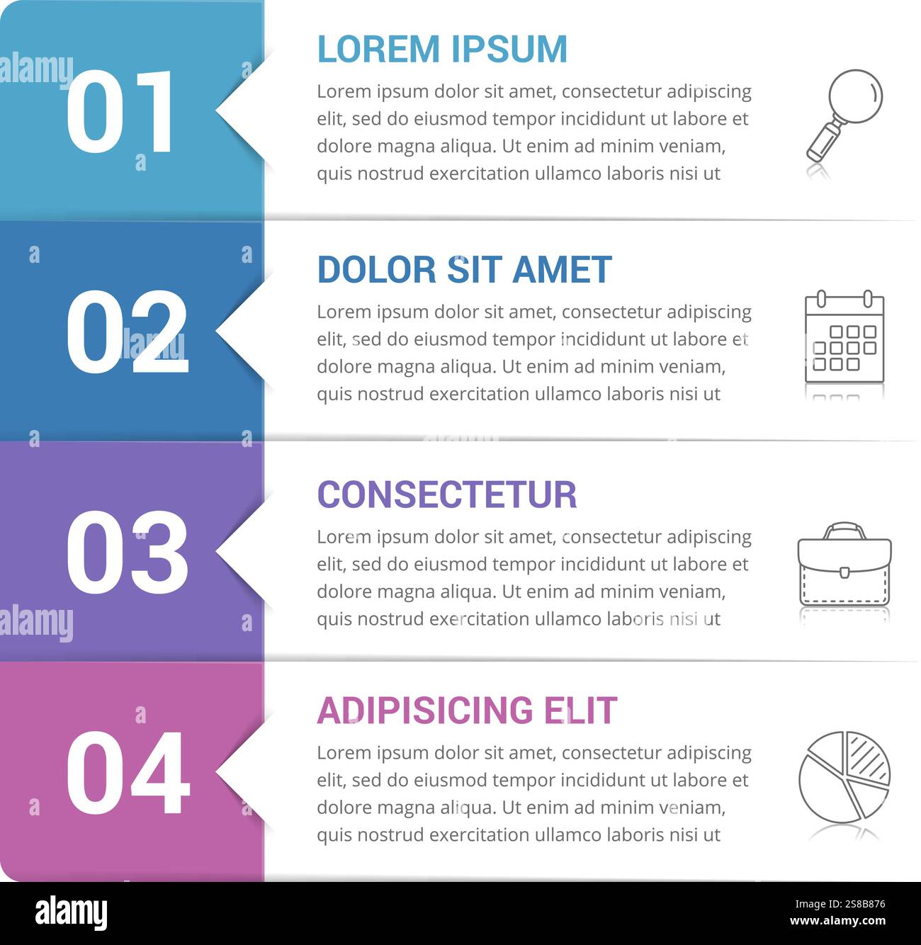 Infographic template with 4 steps, workflow, process chart, vector eps10 illustration Stock ...
