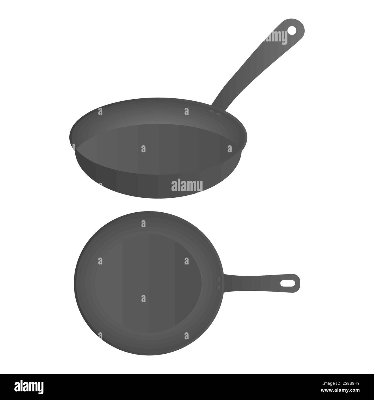 Black Frying Pan Cooking Utensils Vector. Simple Frying Pan Icon Stock ...