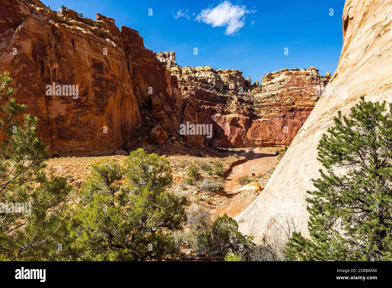 Spectacular sandstone formations at Capitol Reef National Park in ...