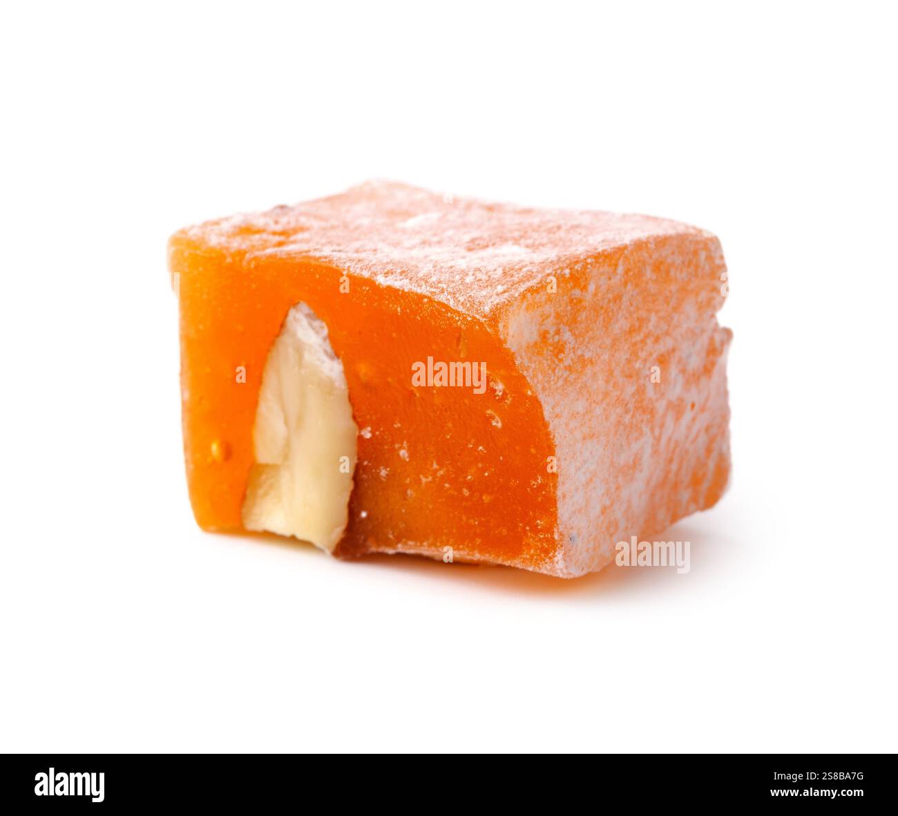 Traditional Turkish delight filled with nuts, showcasing vibrant color ...