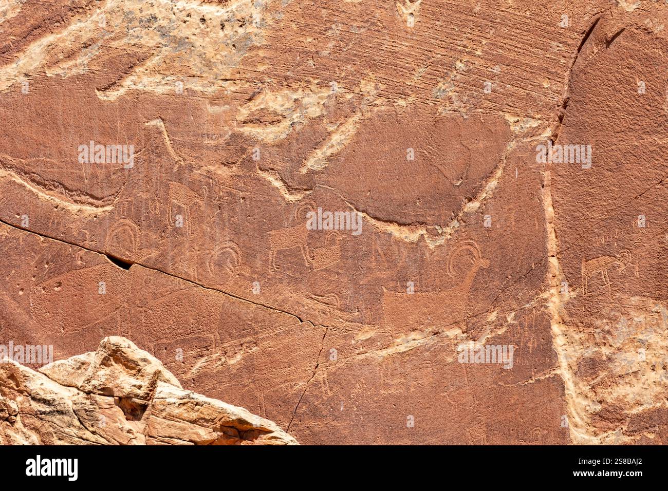 Ancient petroglyphs from the Fremont and Ancestral Puebloan people who ...