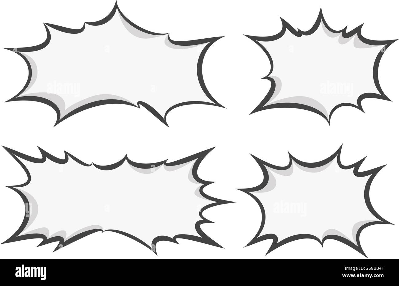 Comic speech bubble. Vector cartoon manga frame with bomb explosion ...