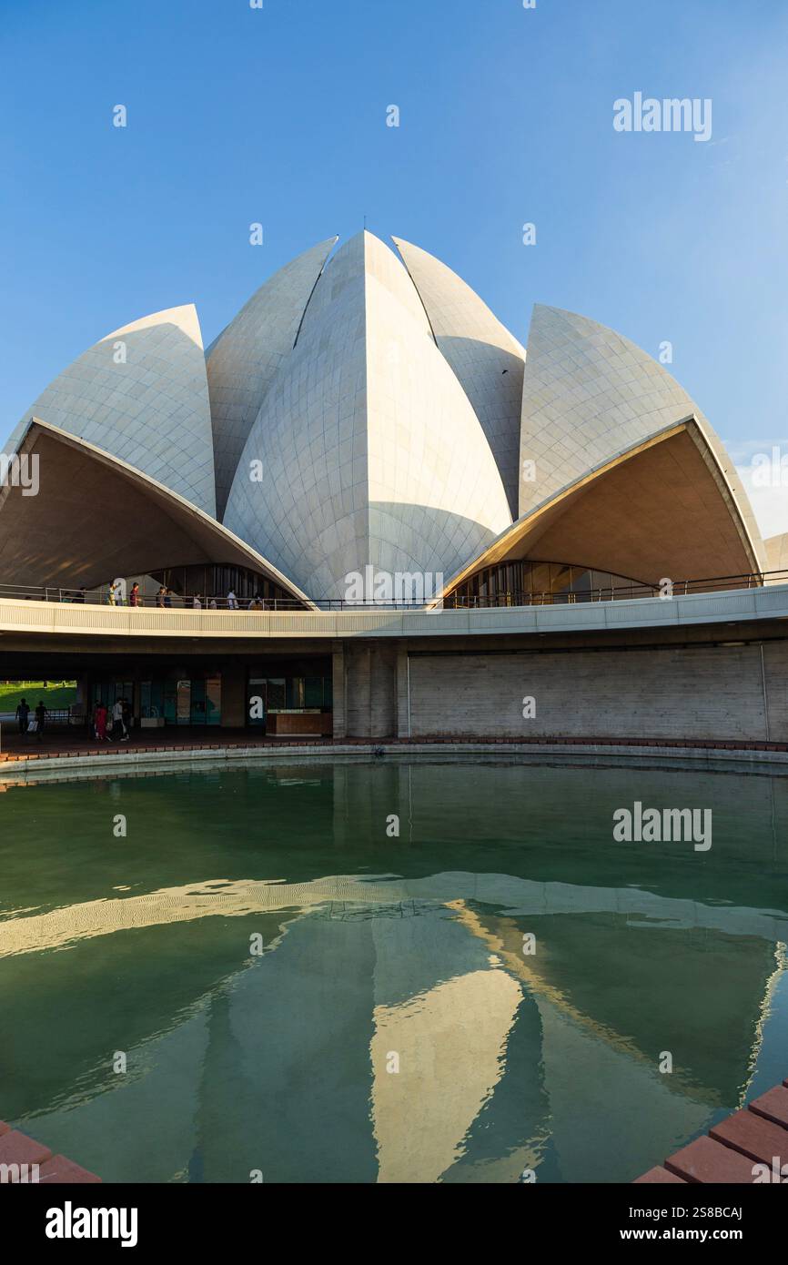 Lotus temple, Delhi, during sunset Stock Photo - Alamy