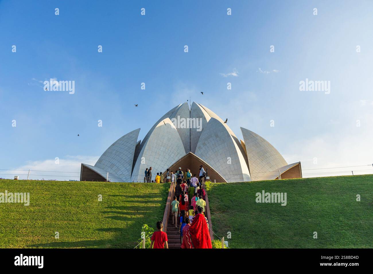 Lotus temple, Delhi, during sunset Stock Photo - Alamy