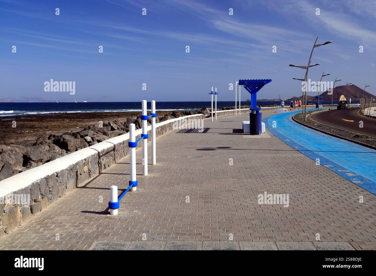 Lobos Island from Corralejo, Fuerteventura, Canary Islands, Spain Stock ...