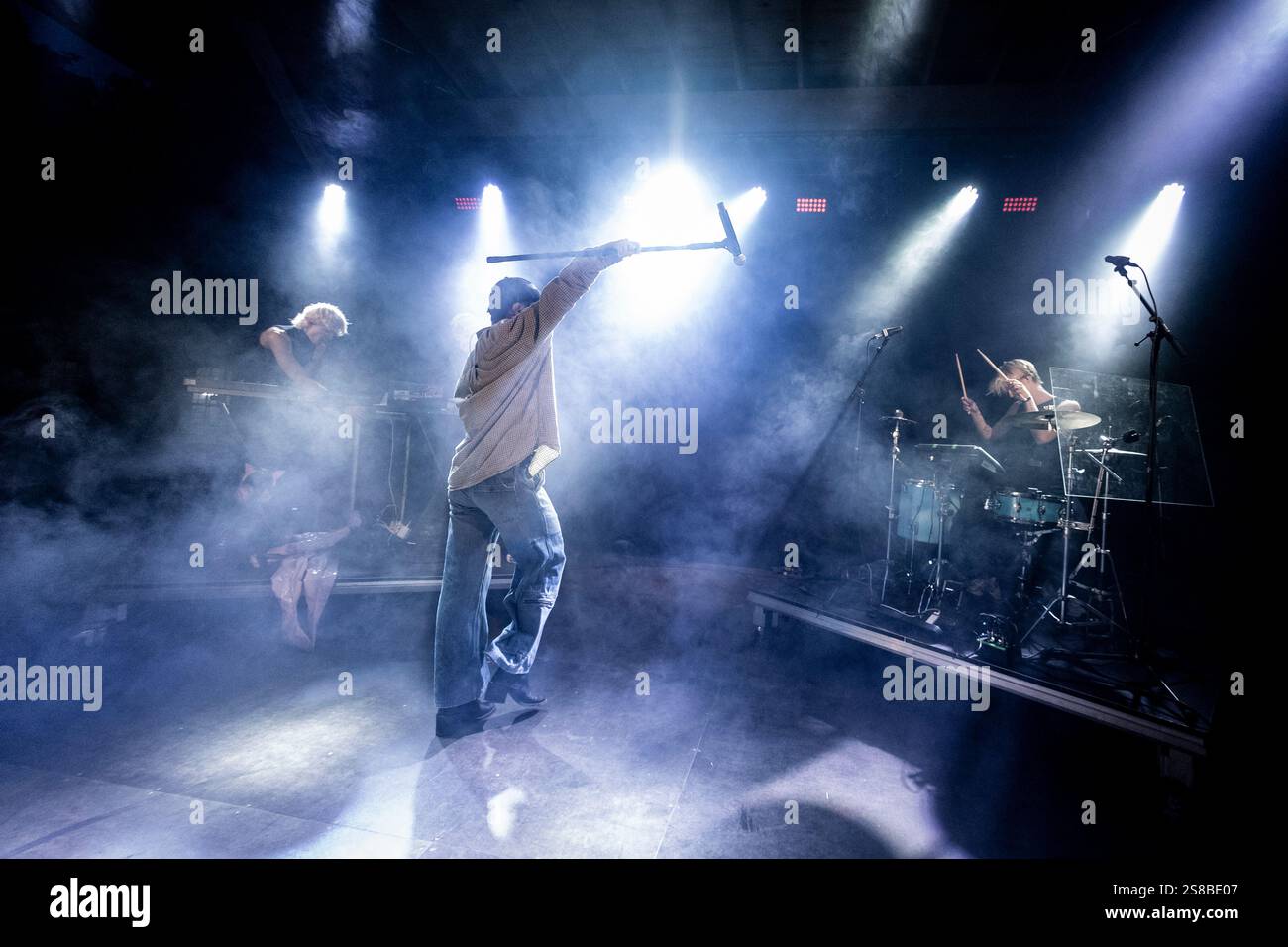 Danish band ØNDI live in concert @ GrimFest, Aarhus, Denmark Stock ...