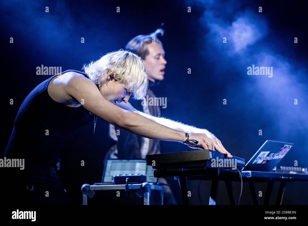 Danish band ØNDI live in concert @ GrimFest, Aarhus, Denmark Stock ...