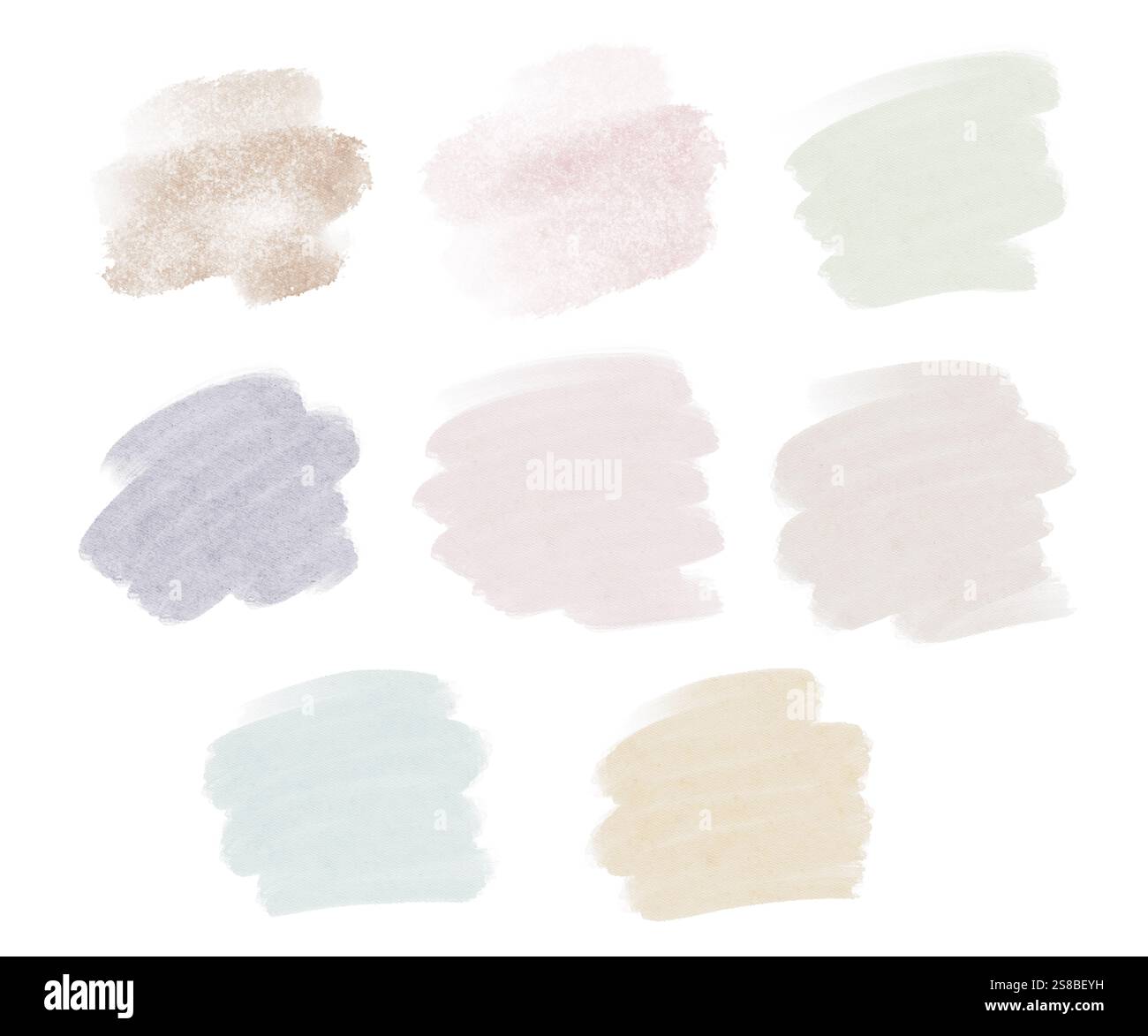Pastel Watercolor Swatches. A collection of nine delicate pastel ...