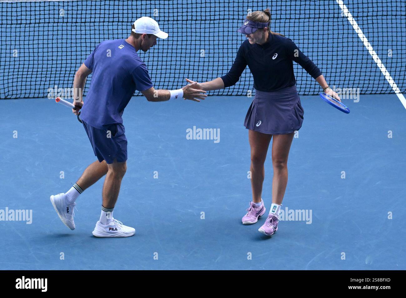 Melbourne, Australia. 22nd Jan, 2025. Olivia Gadecki and John Peers of ...
