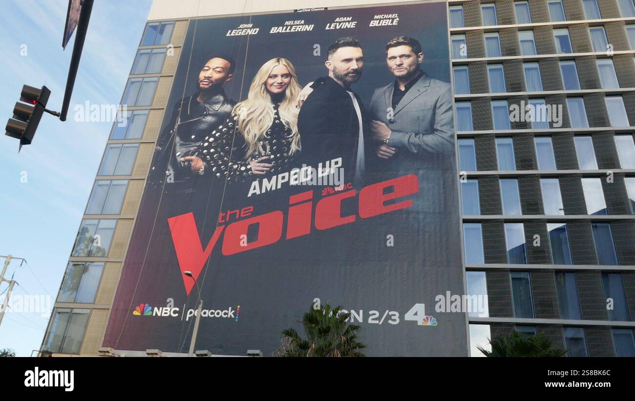 Los Angeles, California, USA 21st January 2025 The Voice Billboard with ...