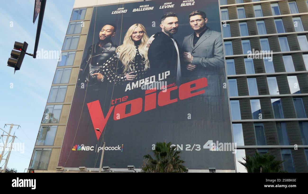 Los Angeles, California, USA 21st January 2025 The Voice Billboard with ...