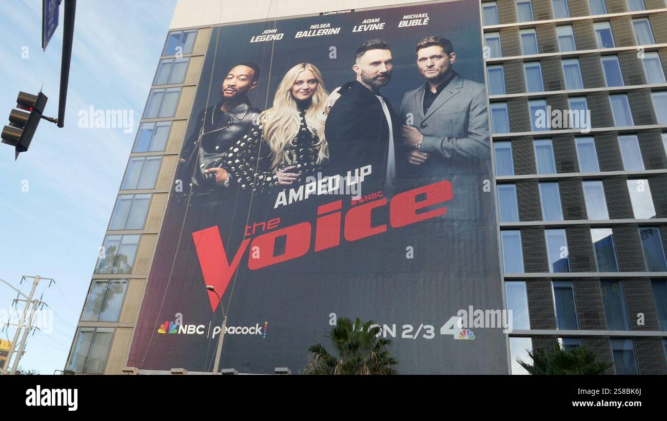 Los Angeles, California, USA 21st January 2025 The Voice Billboard with ...