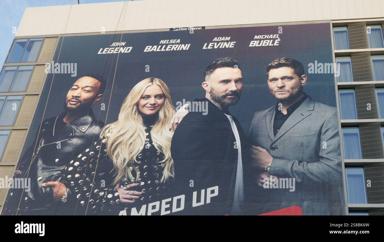 Los Angeles, California, USA 21st January 2025 The Voice Billboard with ...
