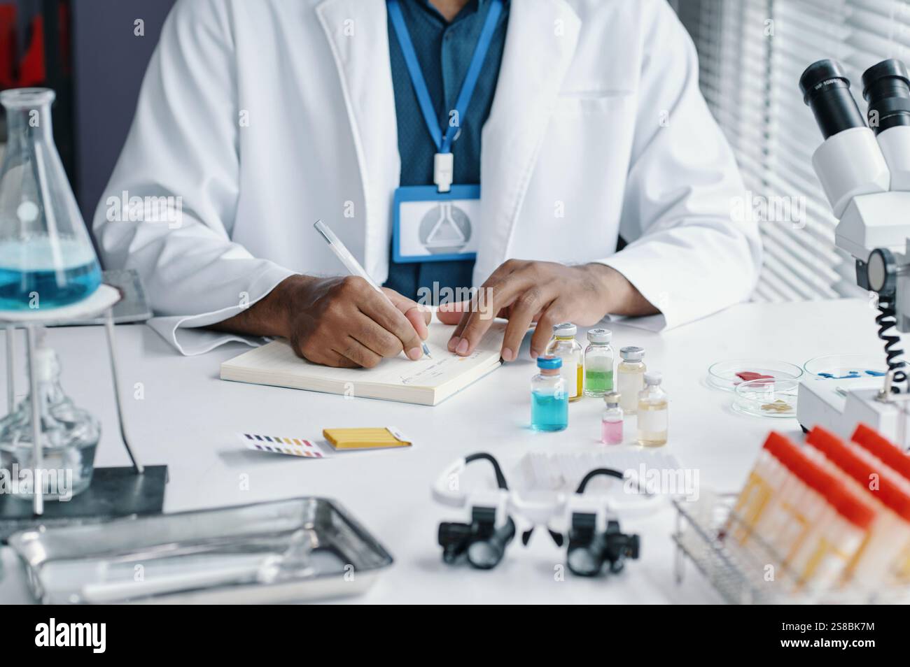Working in Laboratory Conducting Scientific Research Stock Photo - Alamy
