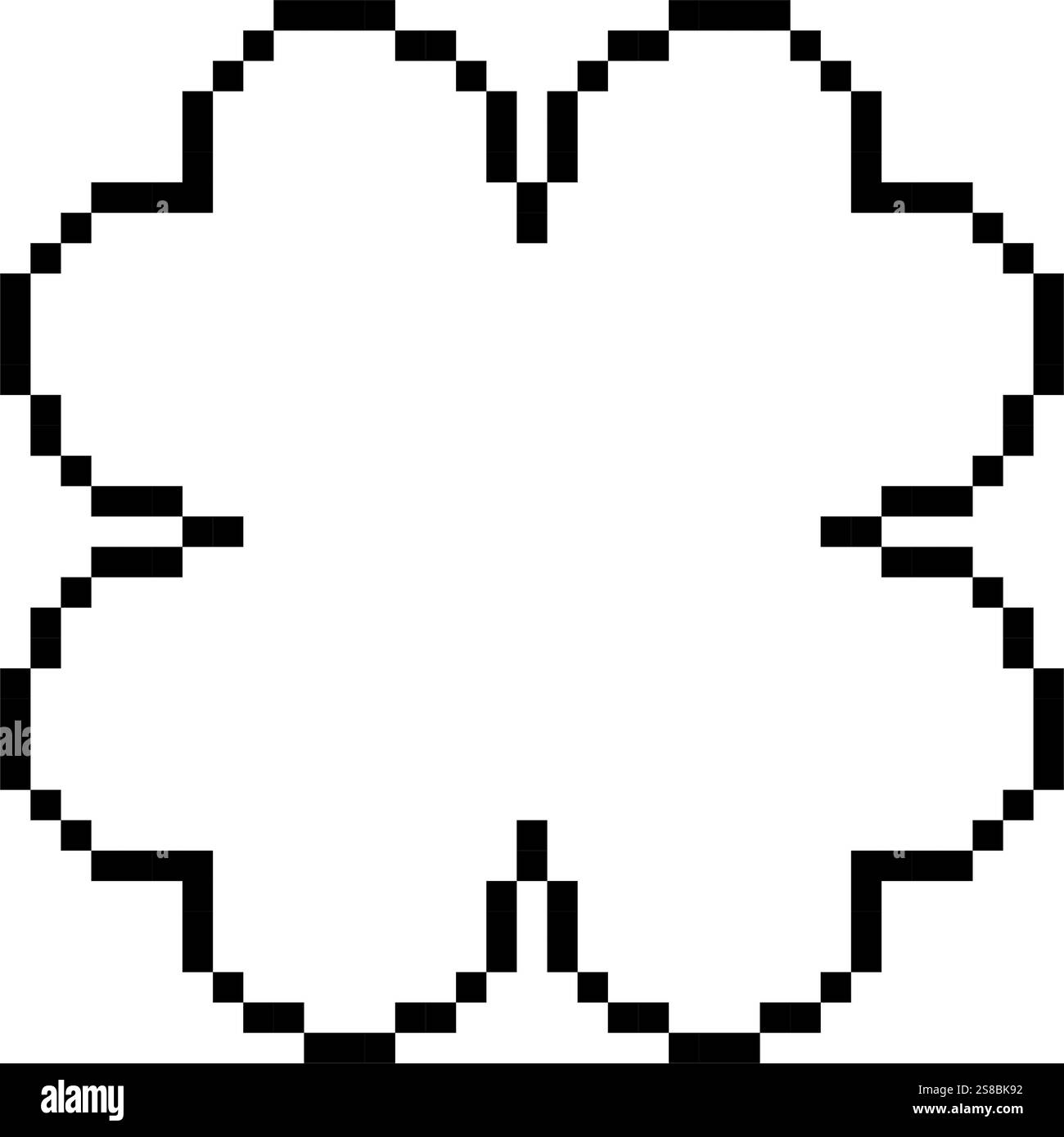 Clover icon pixel art simple design Stock Vector Image & Art - Alamy