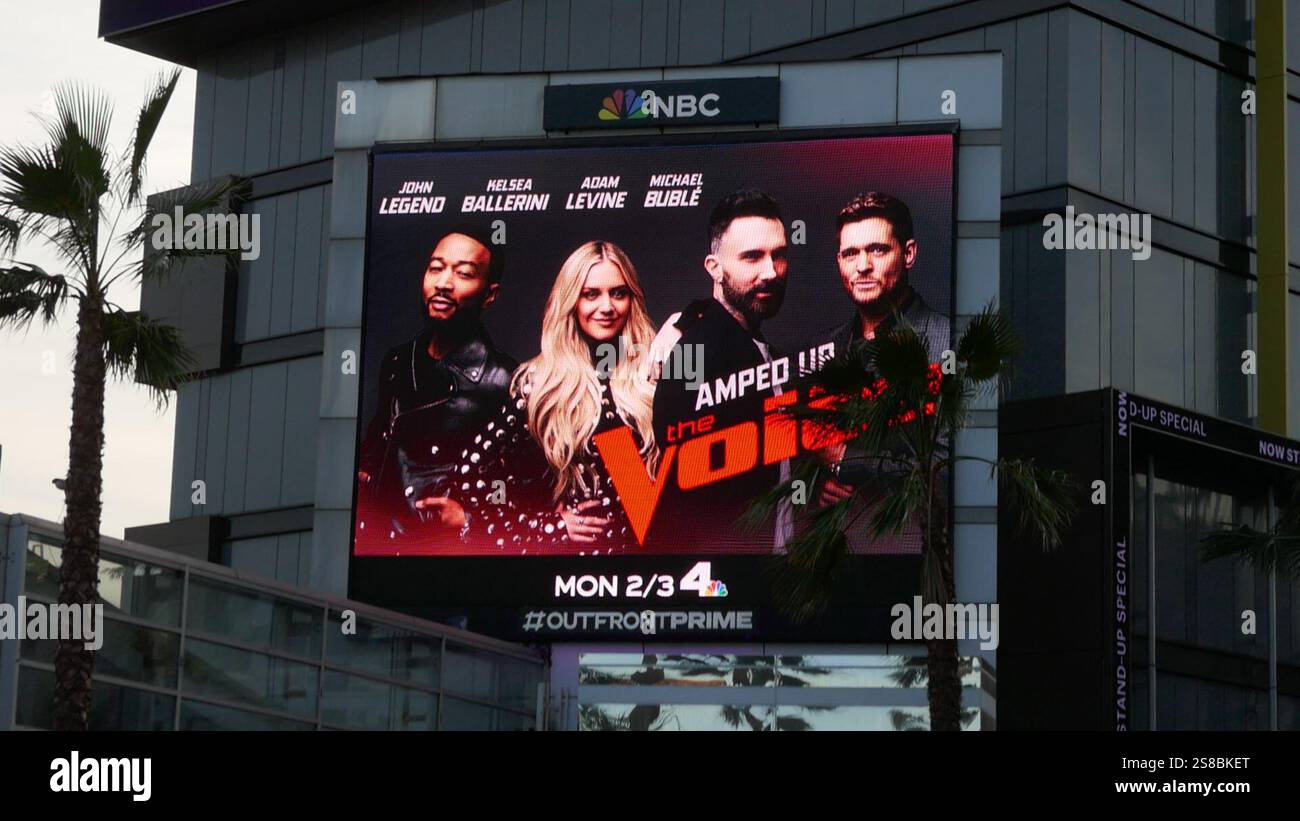 Los Angeles, California, USA 21st January 2025 The Voice Billboard with ...