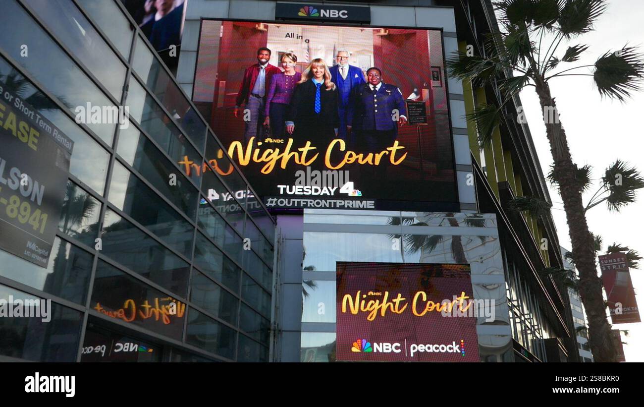 Los Angeles, California, USA 21st January 2025 Night Court Billboard on ...