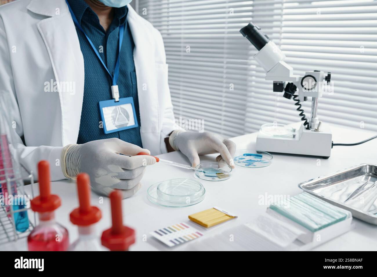 Conducting Laboratory Research with Scientific Instruments Stock Photo ...