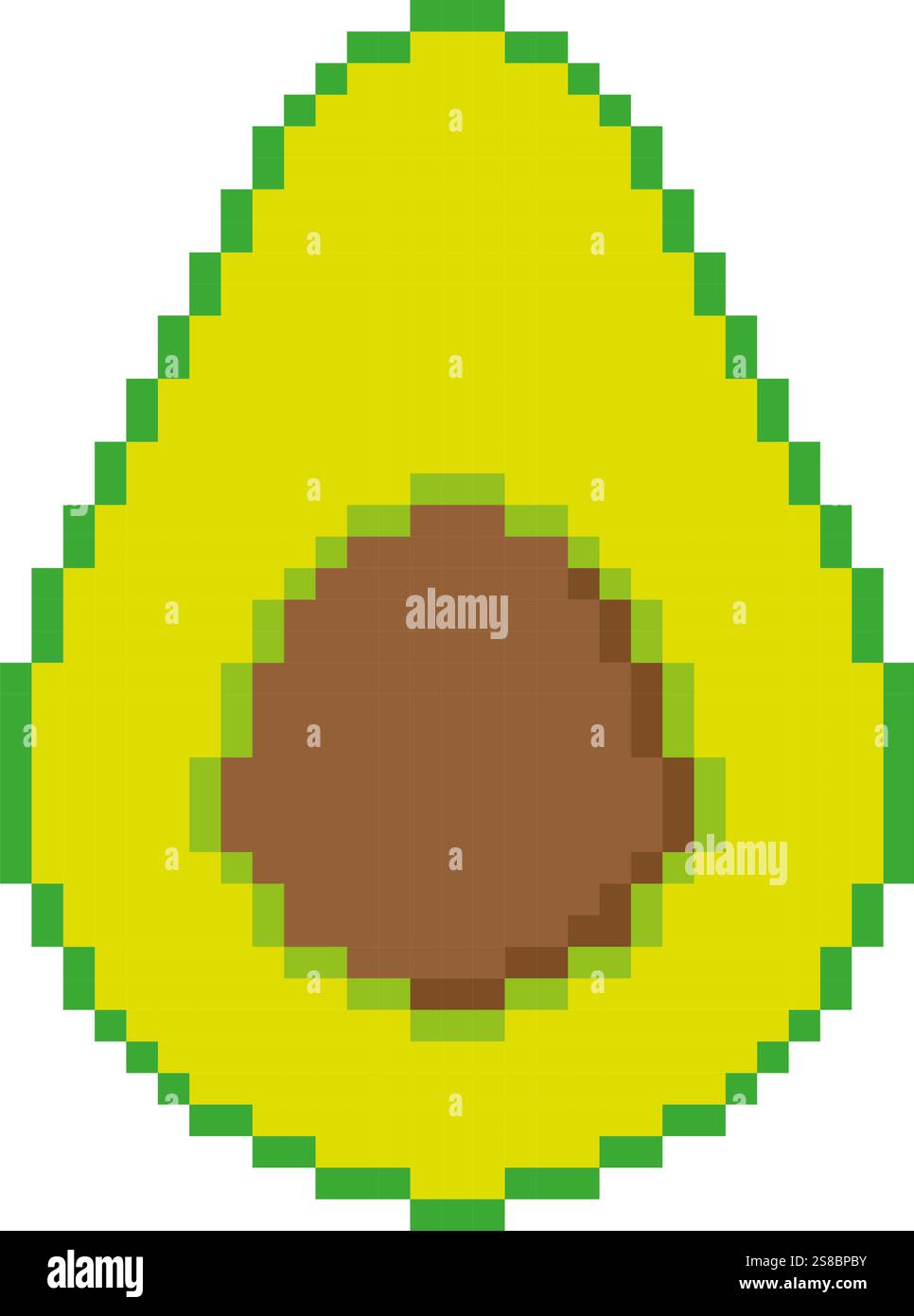 Avocado icon pixel art design Stock Vector Image & Art - Alamy