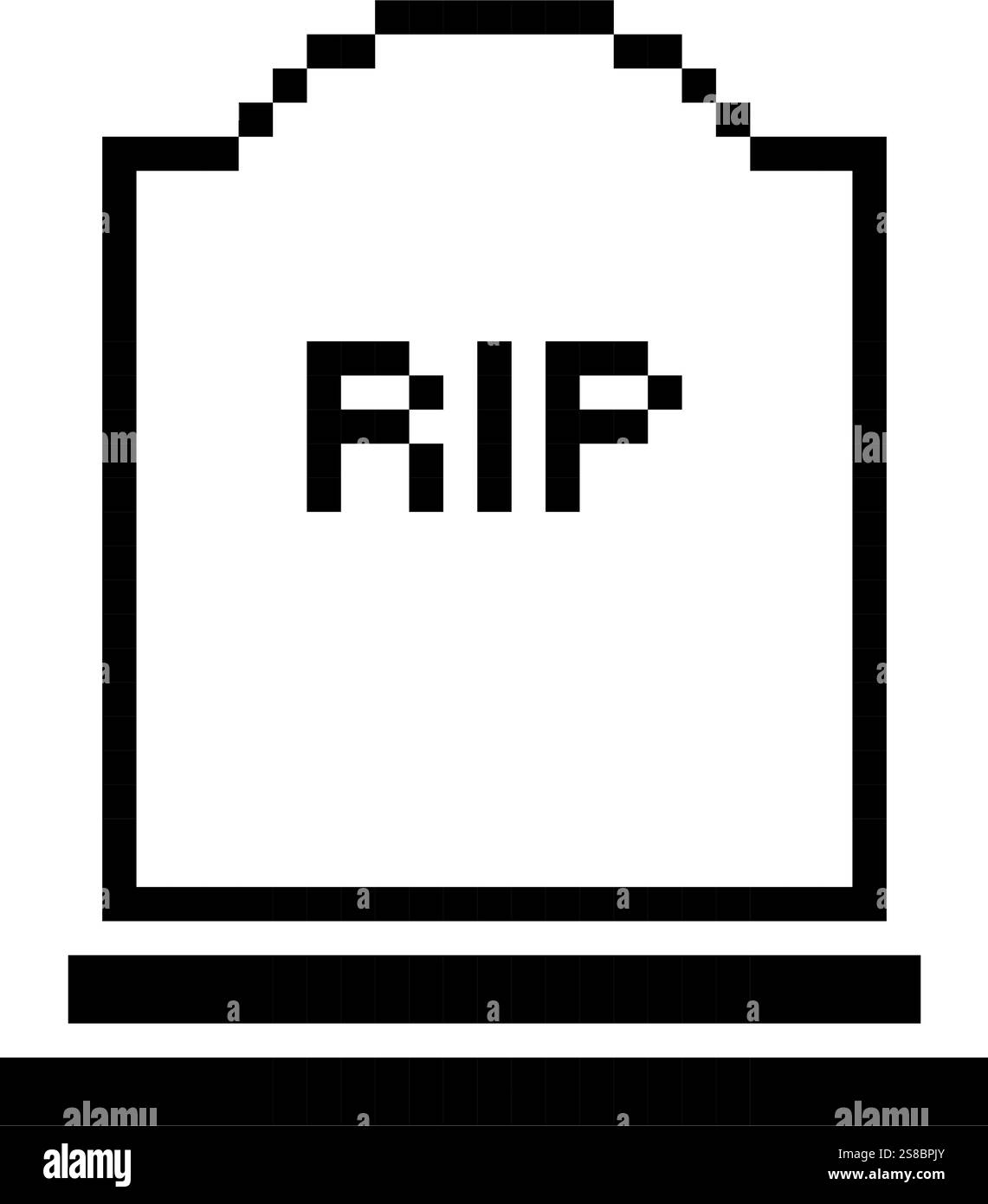 Rip monument pixel art icon Stock Vector Image & Art - Alamy