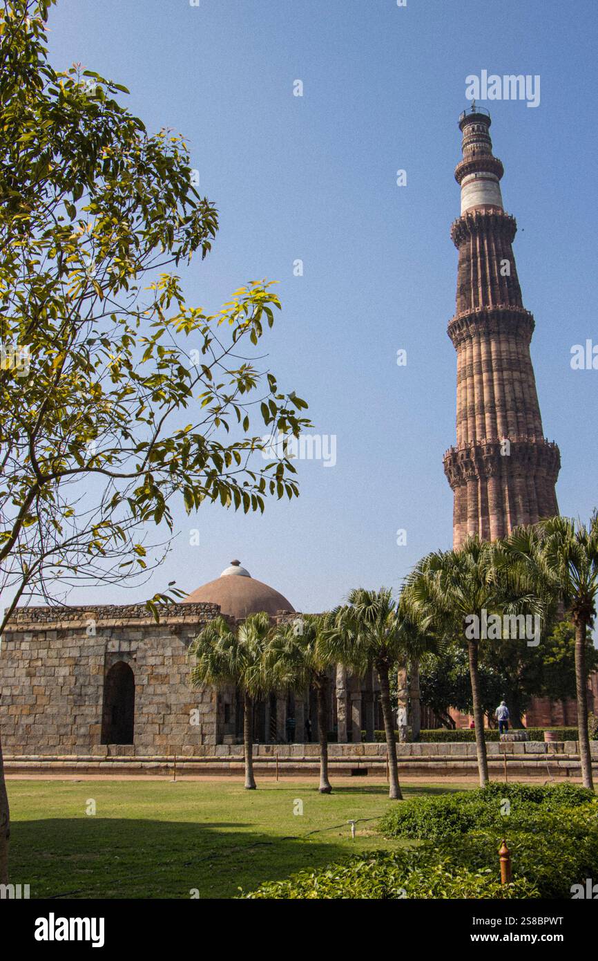 Qutab Minar in Delhi is a minaret and victory tower comprising the Qutb ...