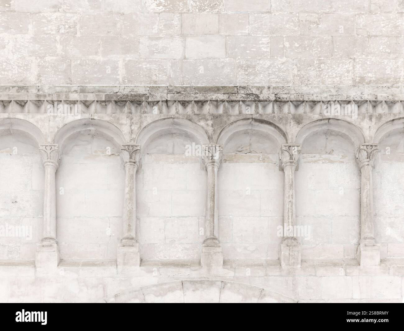 Decoration details on the wall of Dormition Cathedral, Vladimir, Russia ...