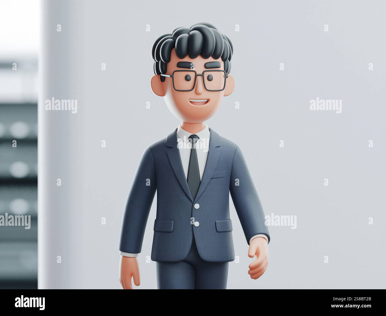 Animated Young Business Man Avatar Character Wearing a Suit.3D male ...